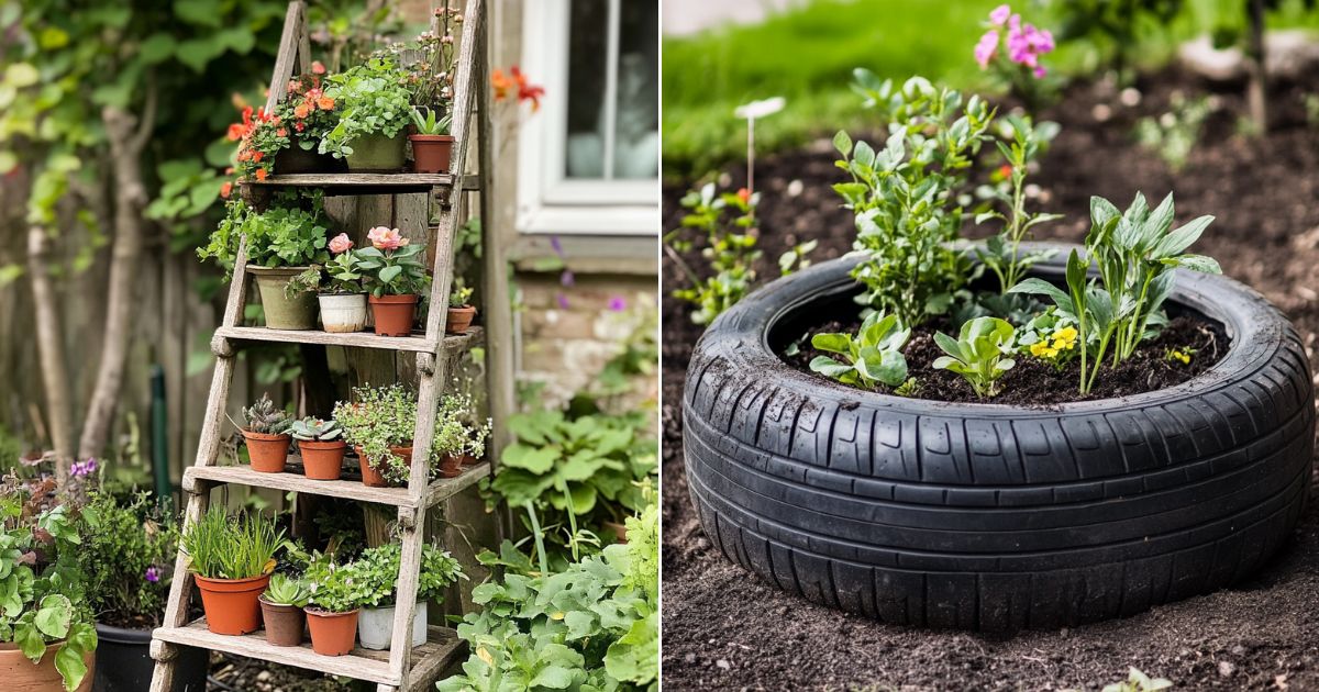 11 Best DIY Garden Ideas Using Recycled Materials