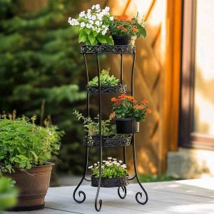 10 Gorgeous Outdoor Plant Stand Ideas to Showcase Your Greenery