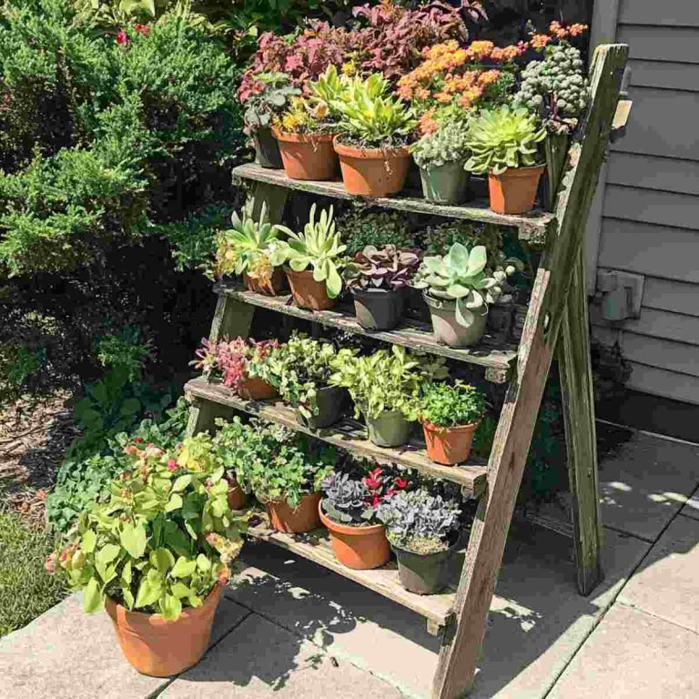10 Gorgeous Outdoor Plant Stand Ideas to Showcase Your Greenery
