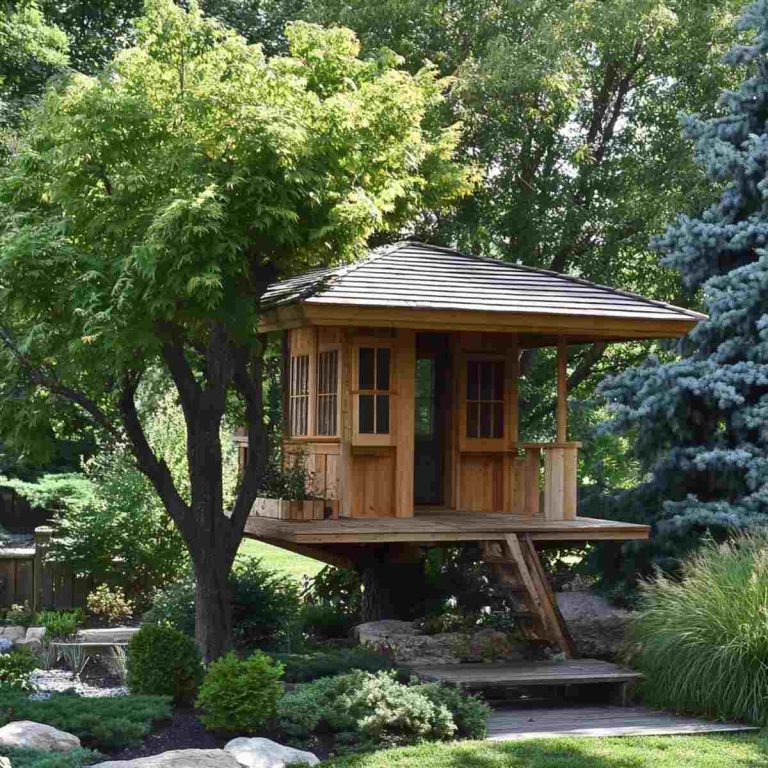 20 Magical Treehouse Garden Ideas You’ll Want in Your Backyard