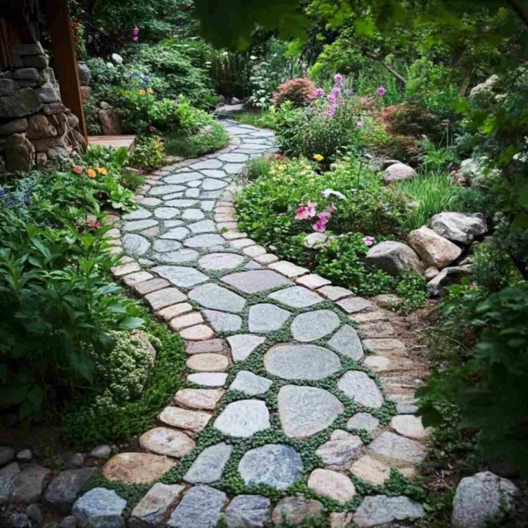 15 Beautiful Stone Path Garden Designs