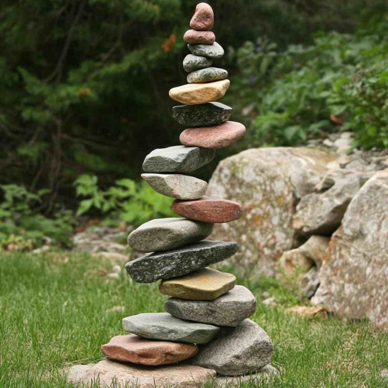 11 Best Rock Stacking Art Garden Sculpture Ideas