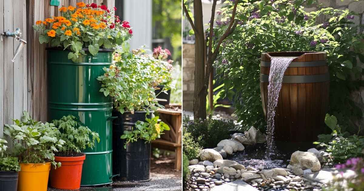 11 Gorgeous Rain Barrel Garden Ideas for a Sustainable Backyard