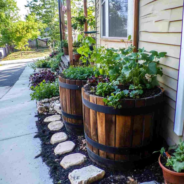 11 Gorgeous Rain Barrel Garden Ideas for a Sustainable Backyard