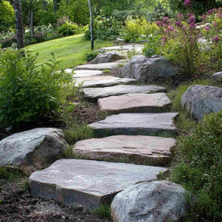 15 Beautiful Stone Path Garden Designs