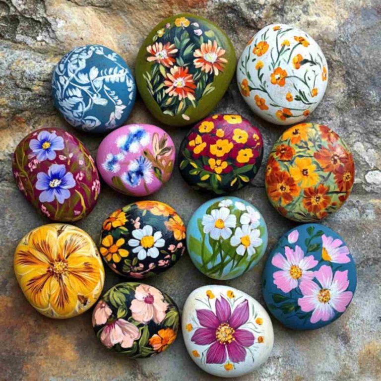 17 Beautiful and Easy Painted Rocks Garden Ideas