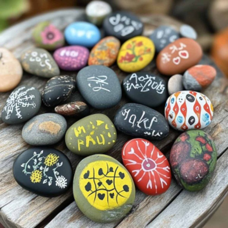 17 Beautiful and Easy Painted Rocks Garden Ideas