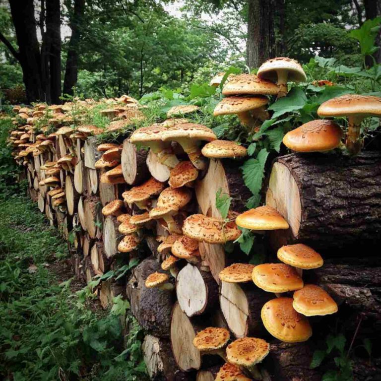 21 Brilliant Mushroom Log Garden Ideas