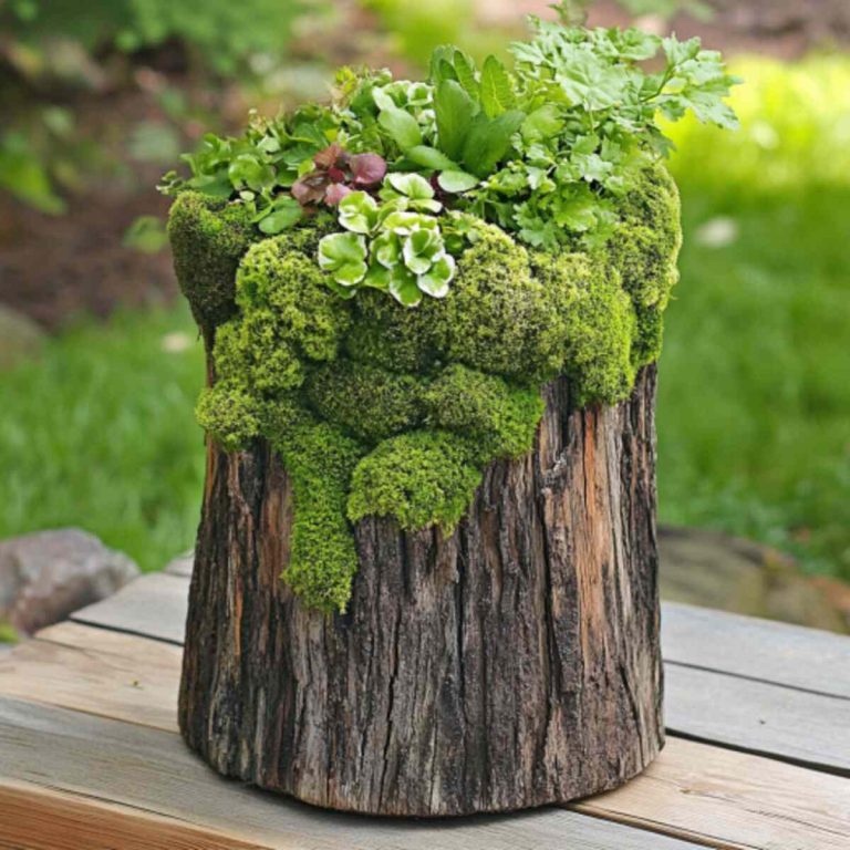 19 Best Tree Stump Planter Ideas You Need to Try This Season