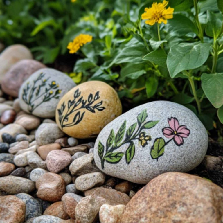 17 Beautiful and Easy Painted Rocks Garden Ideas