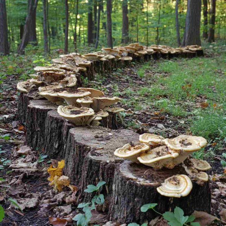 21 Brilliant Mushroom Log Garden Ideas