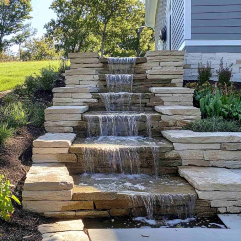 18 Easy and Beautiful DIY Waterfall Garden Ideas