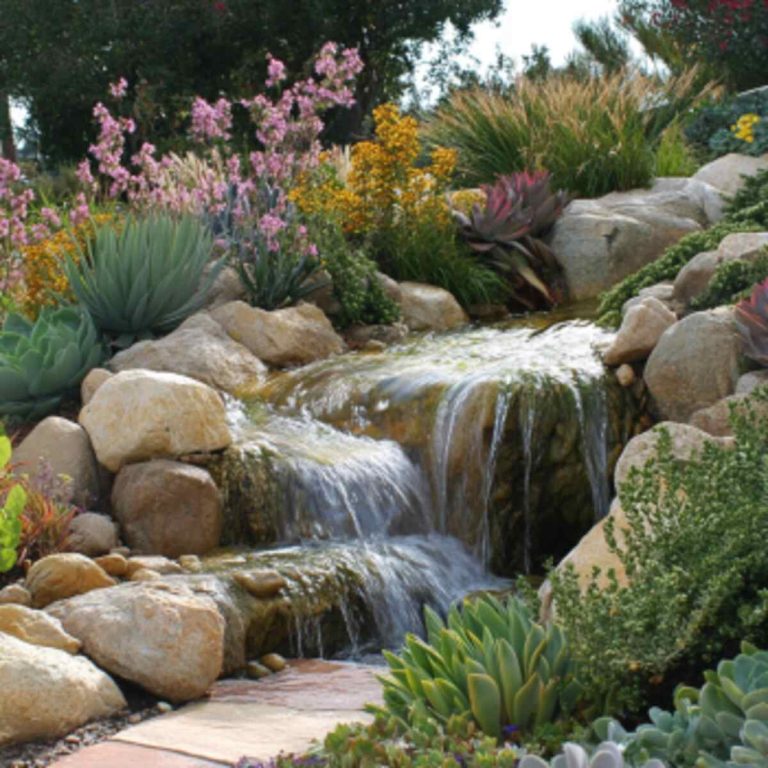 18 Easy and Beautiful DIY Waterfall Garden Ideas