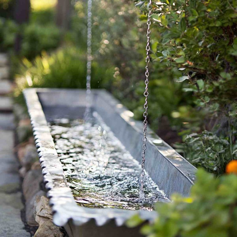 23 Rain Chain Garden Ideas That Make Rainy Days Worth Watching