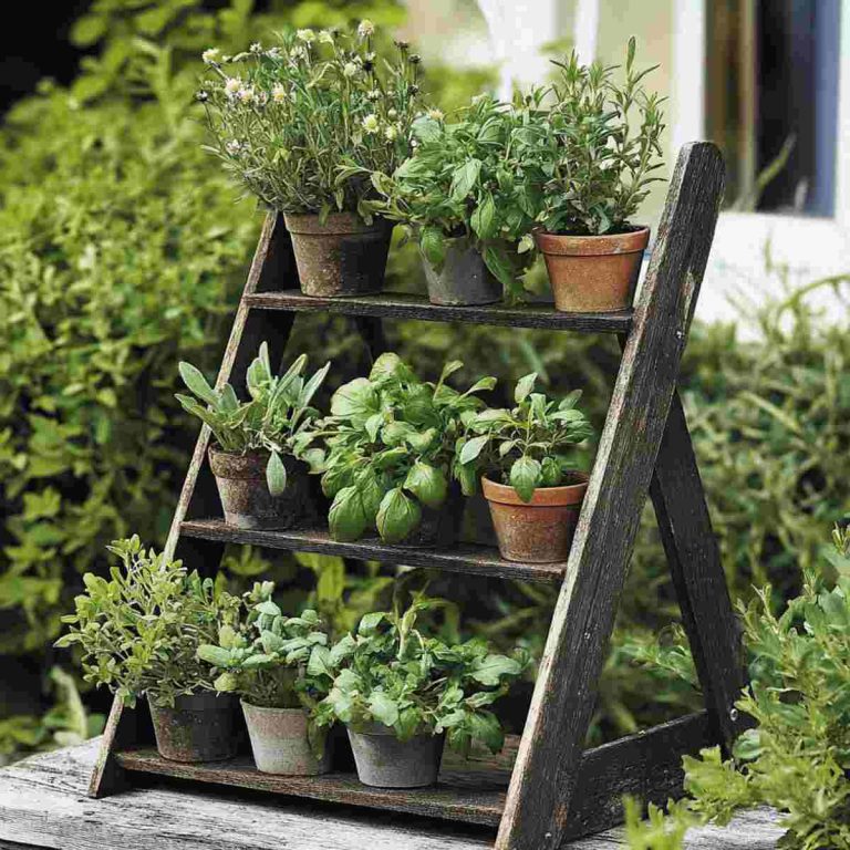 19 Clever Garden Ideas Using Old Ladders