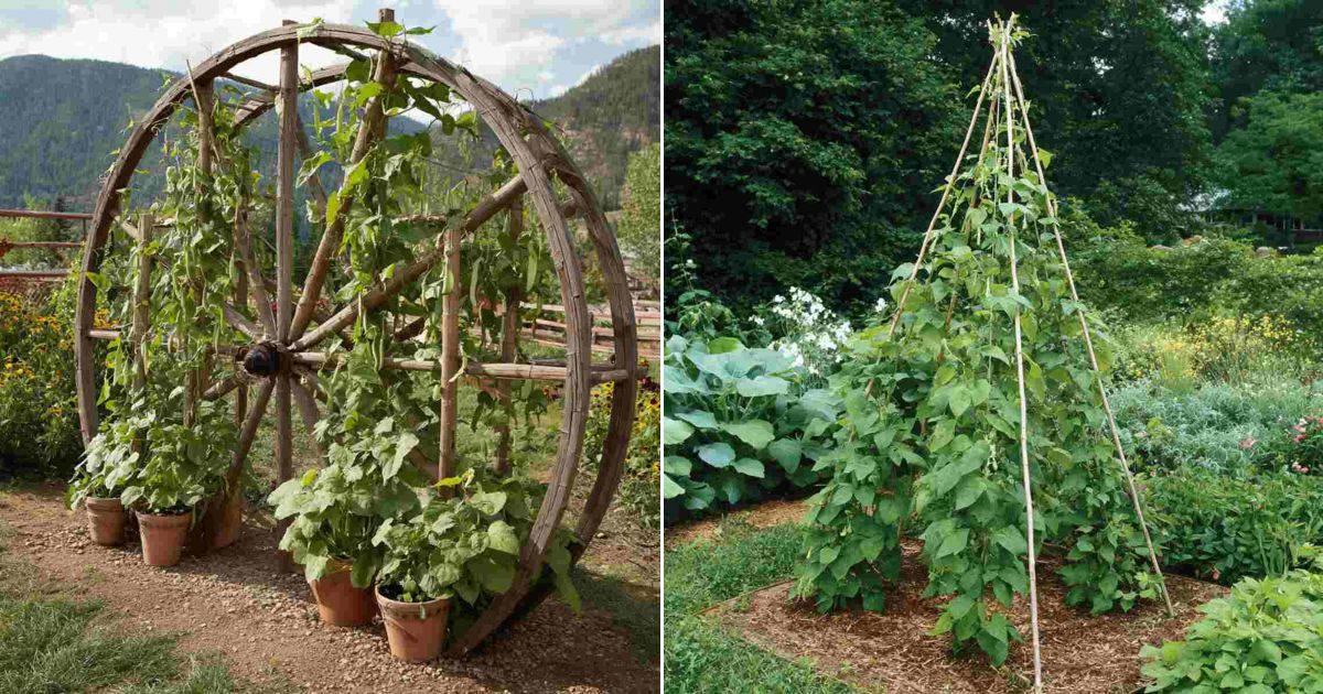 15 Vertical Bean Pole Garden Designs That Make Growing Easy and Beautiful