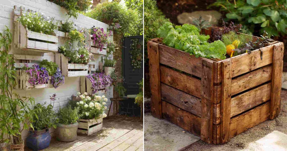 15 Wooden Crates Garden Ideas That Fit Anywhere