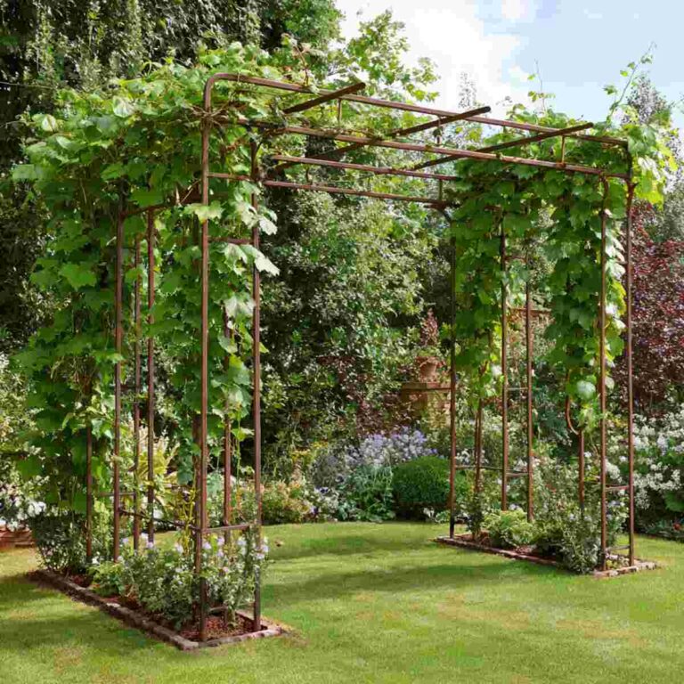 15 Easy and Beautiful Ground-Level Grape Arbor Ideas for Any Garden ...