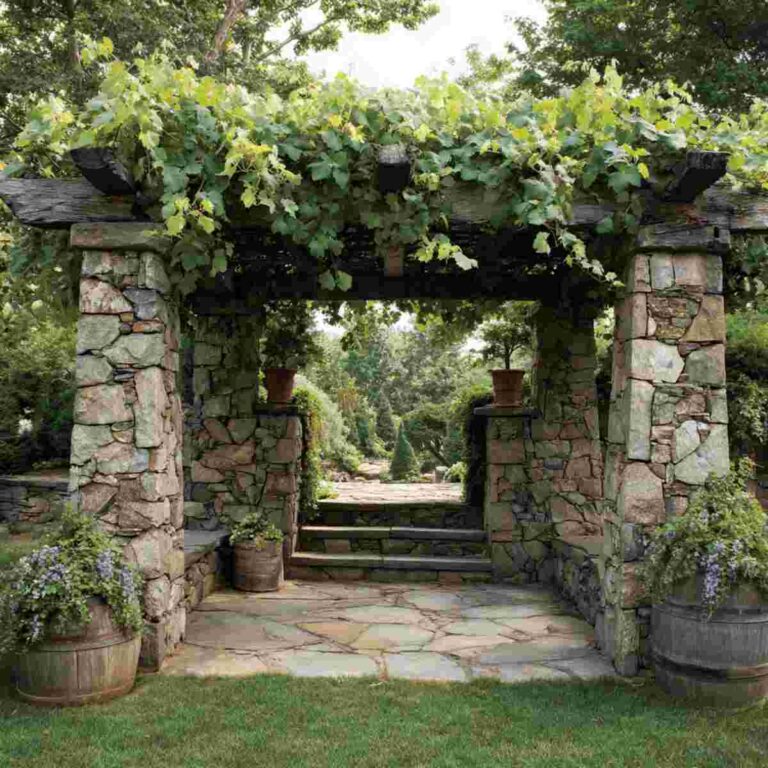 15 Easy and Beautiful Ground-Level Grape Arbor Ideas for Any Garden - Bloomy Heaven