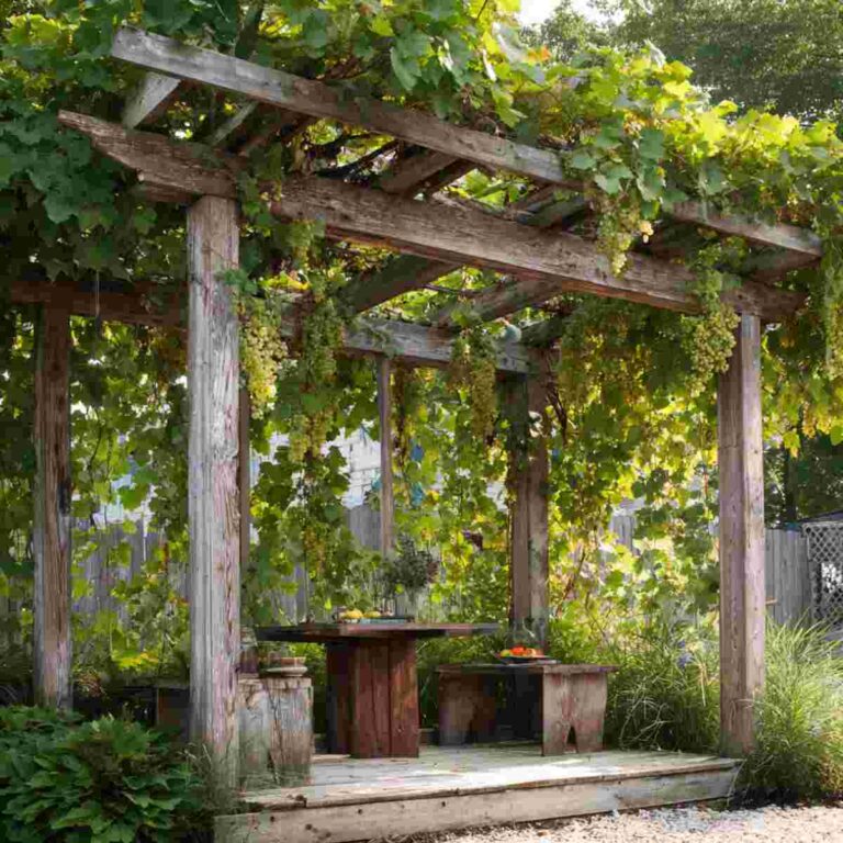 15 Easy and Beautiful Ground-Level Grape Arbor Ideas for Any Garden ...